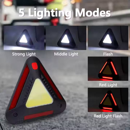 Utility vehicle breakdown emergency safety triangle stop sign with red ...